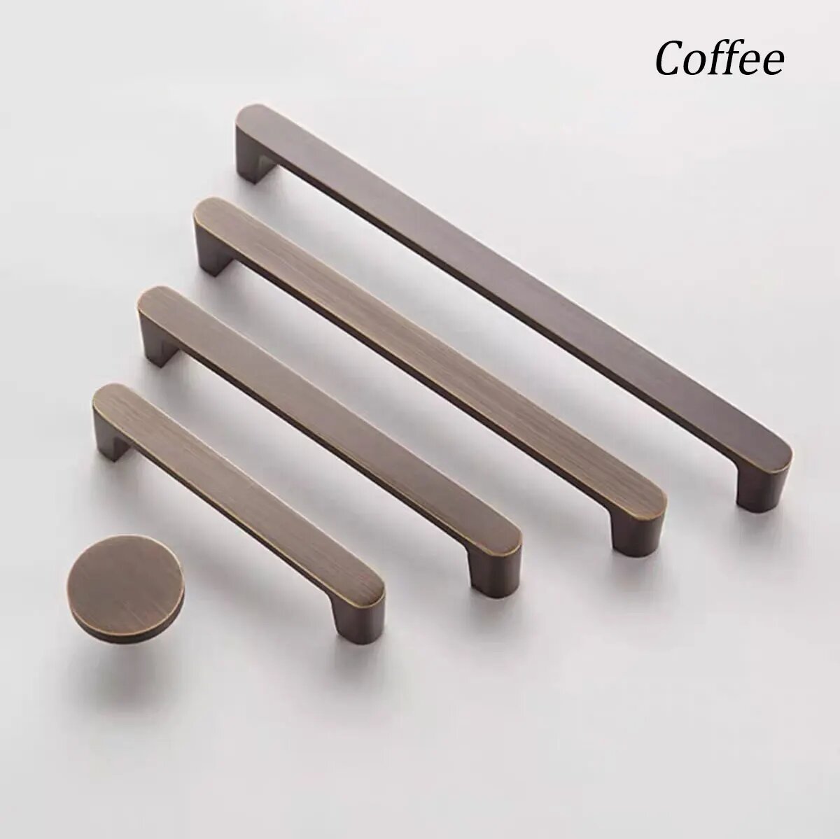 Латунные ручки для шкафа круглые 160mm hole centers, Ancient Coffee