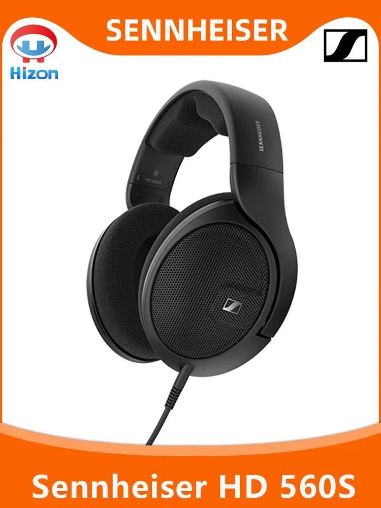 Sennheiser Наушники проводные Sennheiser HD 560S, 3.5 мм, черный, черно-серый