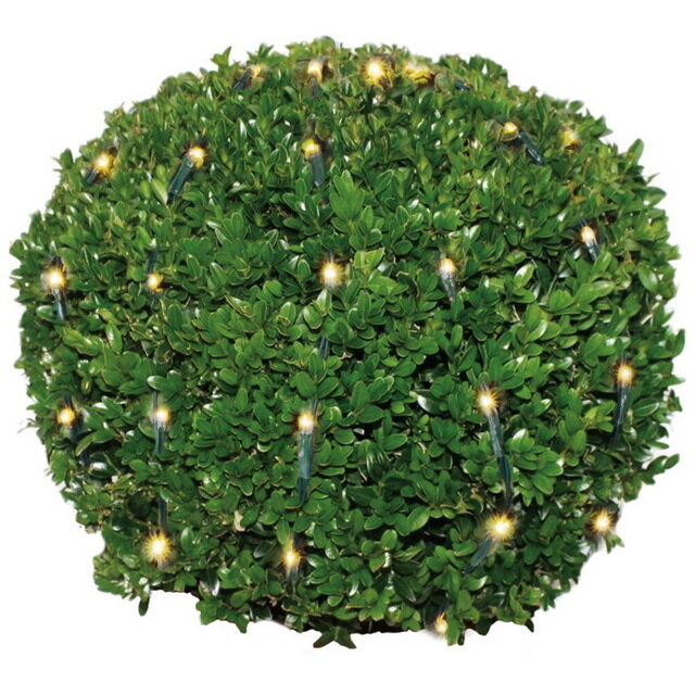 Гирлянда Сетка Buxus на дерево/куст 0.9 м, 100 теплых белых LED ламп, зеленый ПВХ, IP44, Koopman, AX8401320