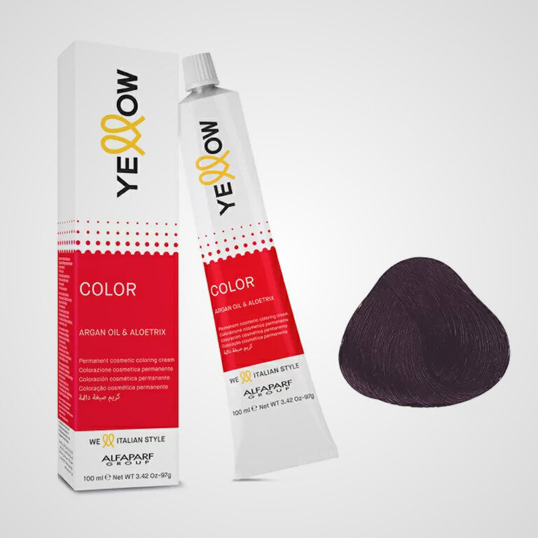 Ye Color Перманентная крем краска 4.22S 100 мл YELLOW PROFESSIONAL Ye Color Permanent Coloring Cream Краска 100 мл