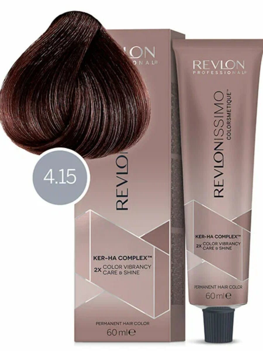Краска для волос Revlon "Professional Coloring Hair", с гиалуроновой кислотой, тон 4.15,60 мл