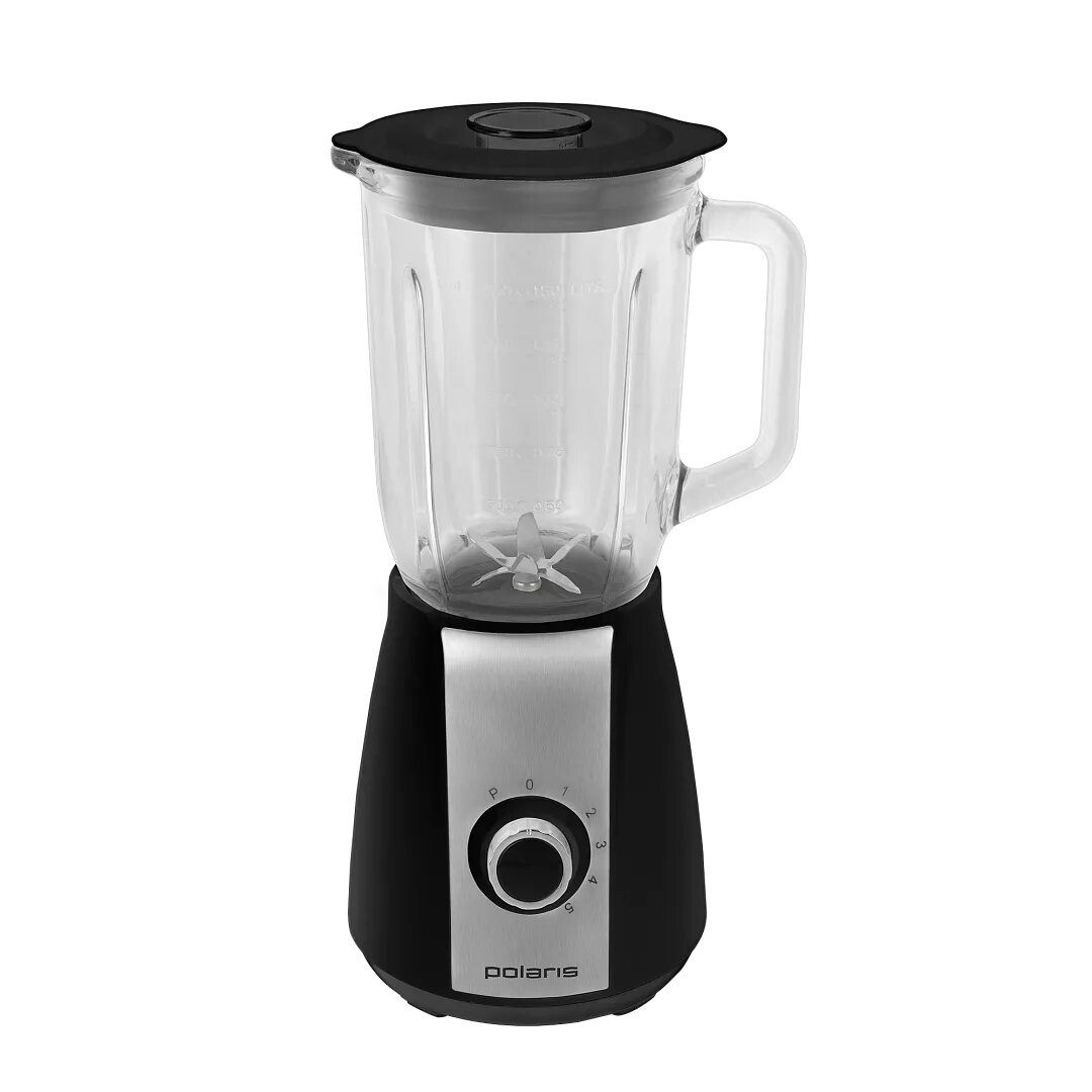 Блендер Polaris PTB 0511G, 5 скоростей, съемный стеклянный кувшин, черный