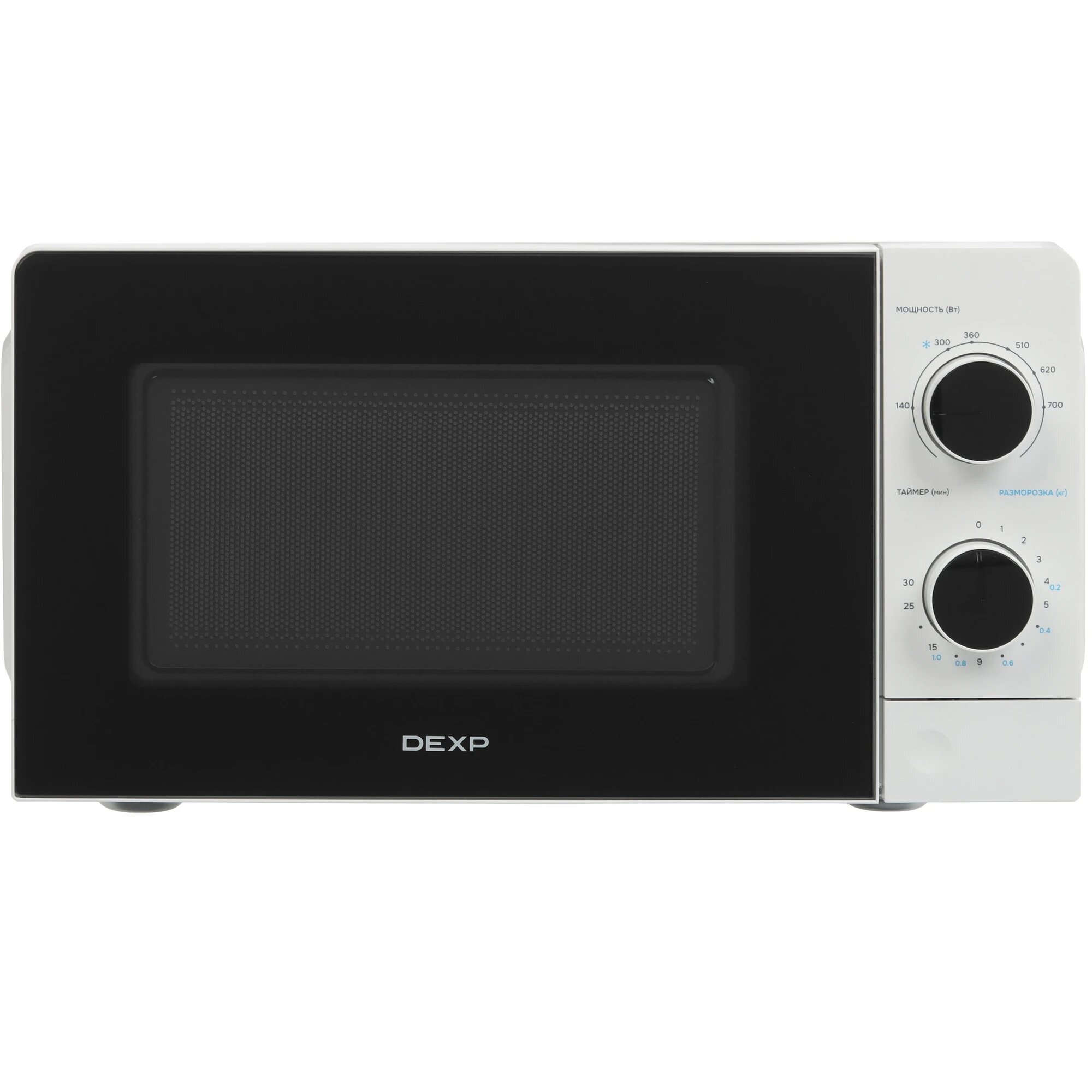 Микроволновая печь DEXP MW-70, 700Вт, эмаль, поворотные переключатели, белая