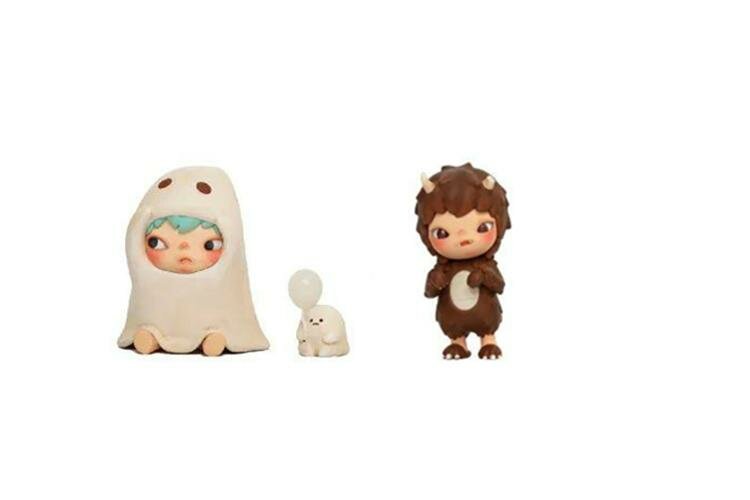 Фигурка унисекс POP MART Hirono Поколение 1 Коллекция He One, Confirmed-Ghost+Monster (Open)
