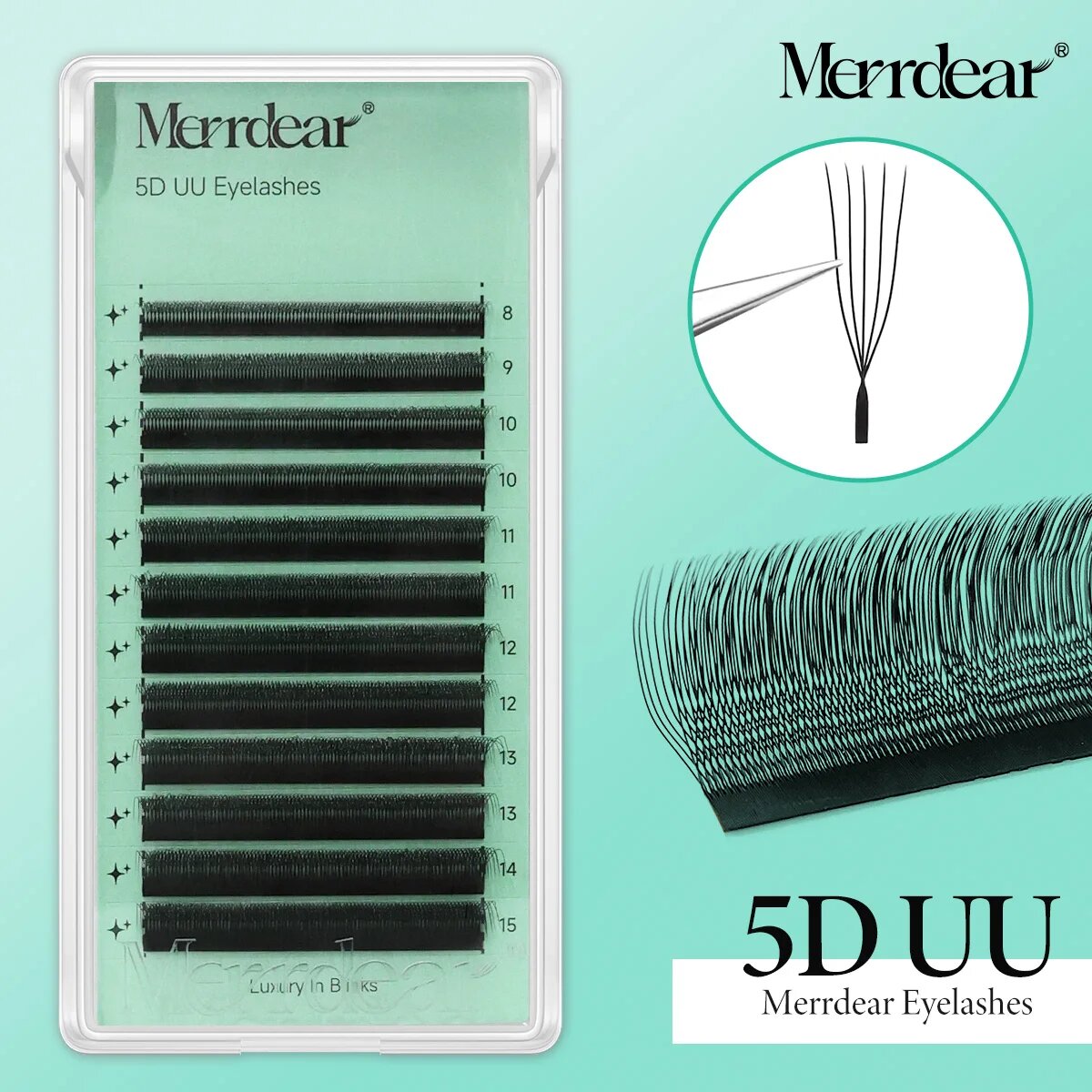 Мerrdear 3D/4D/5D/6D У-образные наращенные ресницы из меха норки