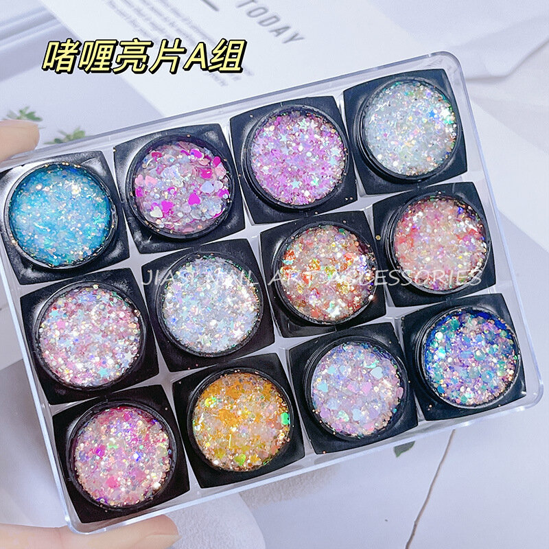 Гель-блеск для лица, блестящие наклейки, гель для нейл-арта, сверкающие блестящие украшения, макияж глаз с эффектом слезинок, не требует клея.