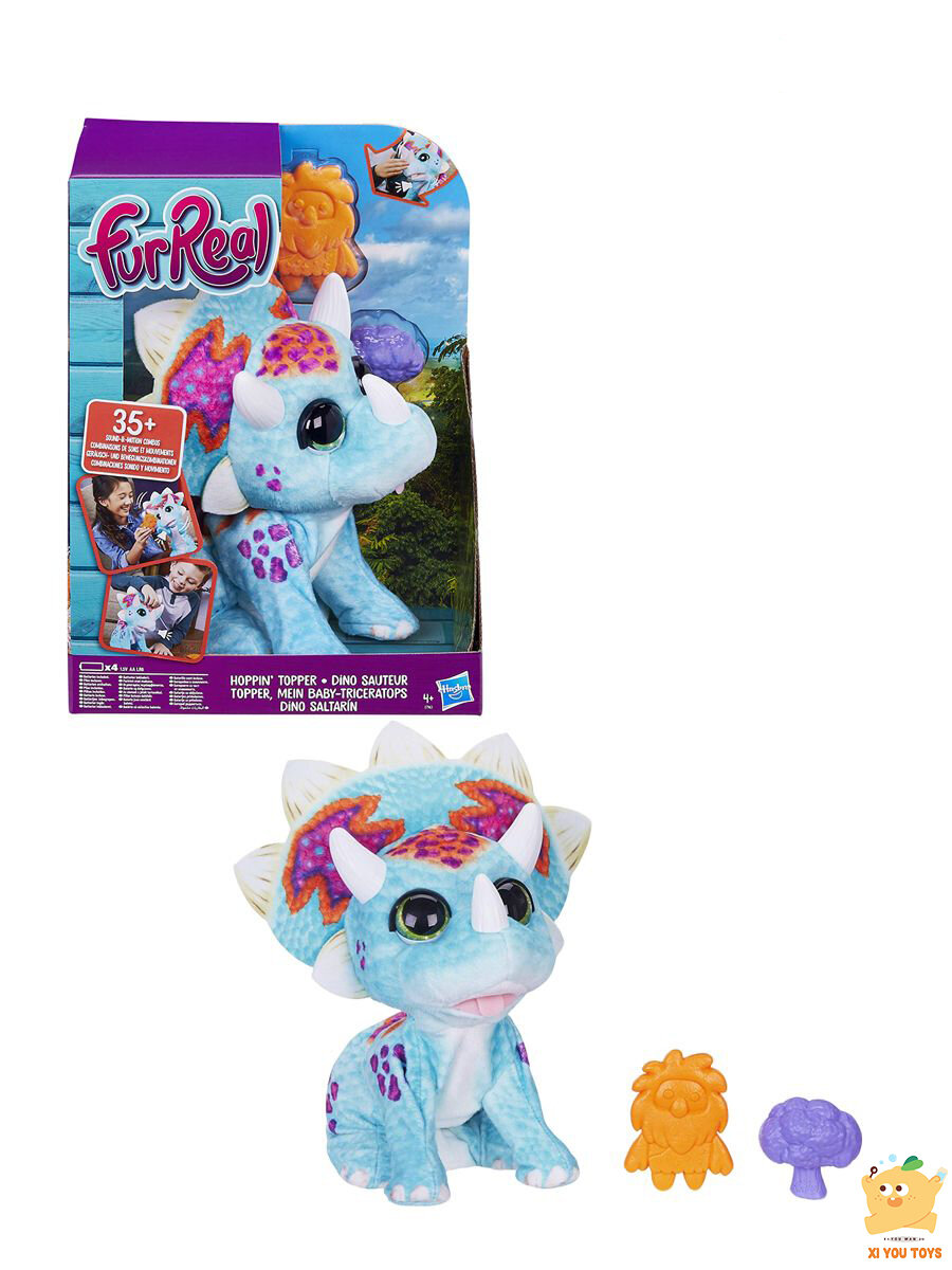 Hasbro FurReal Hoppin' Topper Triceratops / Плюшевая Интерактивная Игрушка-трицератопс, Подходящая Для Детей В Возрасте От 4 Лет И Старше.