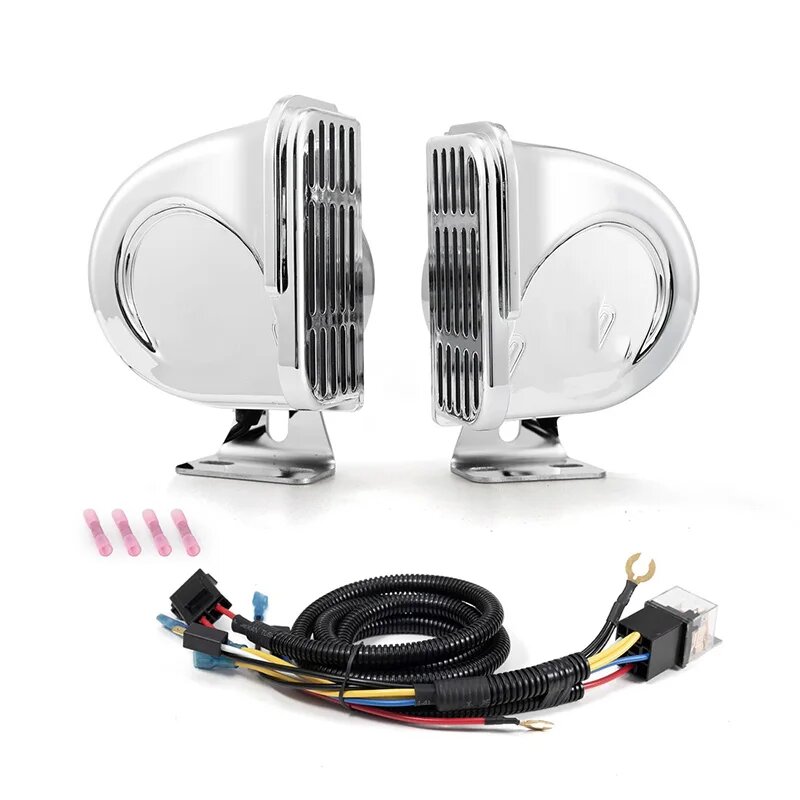 Электрический звуковой сигнал из нержавеющей стали 304, рожок в виде улитки, автомобильный скоростной катер, супер громкий водонепроницаемый звуковой сигнал с высоким шагом D