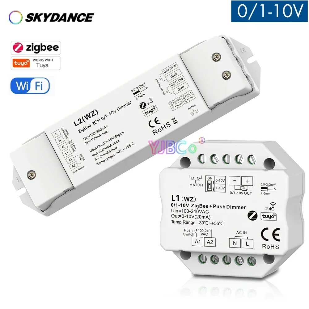 0/1-10V ZigBee + RF + Push Dimmer L1(WZ) — фото 1