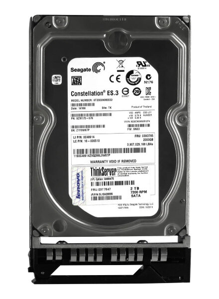 Жесткий диск Lenovo 0A89475 2Tb 7200 SATAIII 3.5" HDD