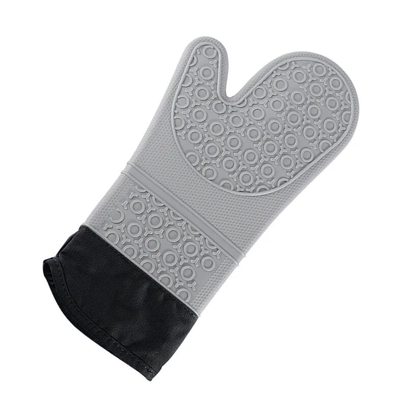 Силиконовые рукавицы для духовки с хлопковым утеплителем