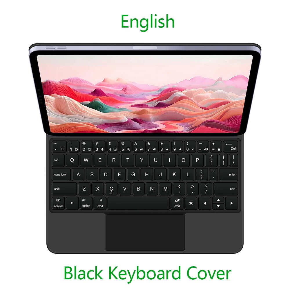 Magic Keyboard для iPad Air 11" AJIUYU iPad Air 11 M2 2024, Black English