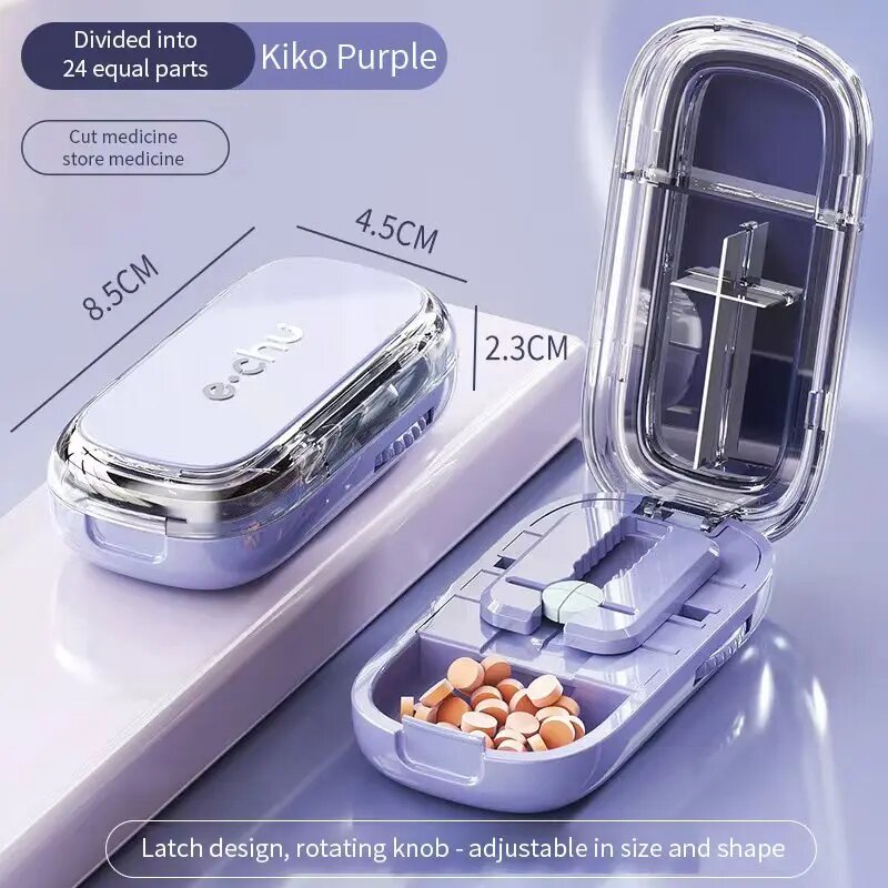 Резак для таблеток Kiko Purple, 4 отсека
