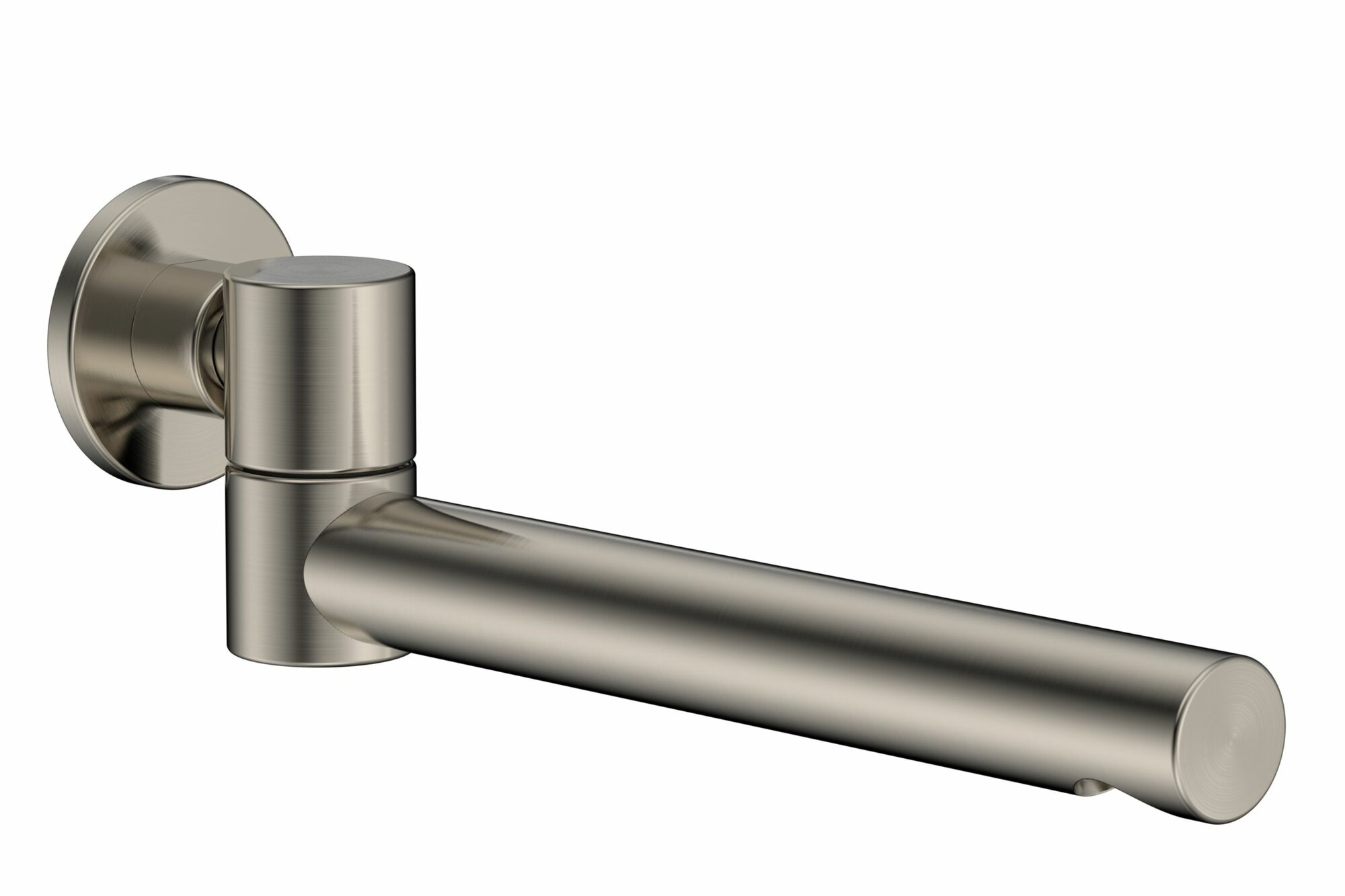 Излив для смесителя встраиваемый AQUAme шлифованный никель AQM8303BN