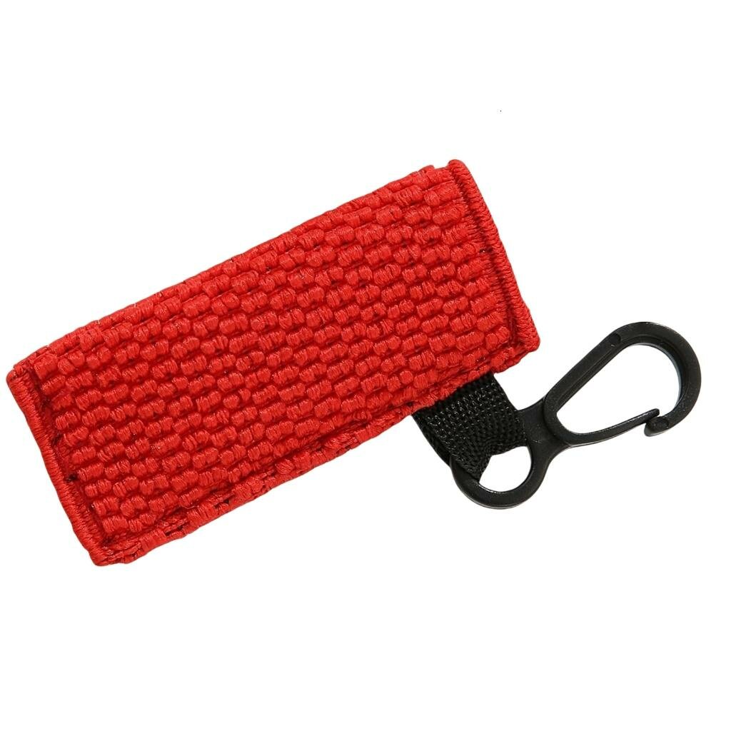 Портативный чехол для губной помады с креплением-карабином, красный