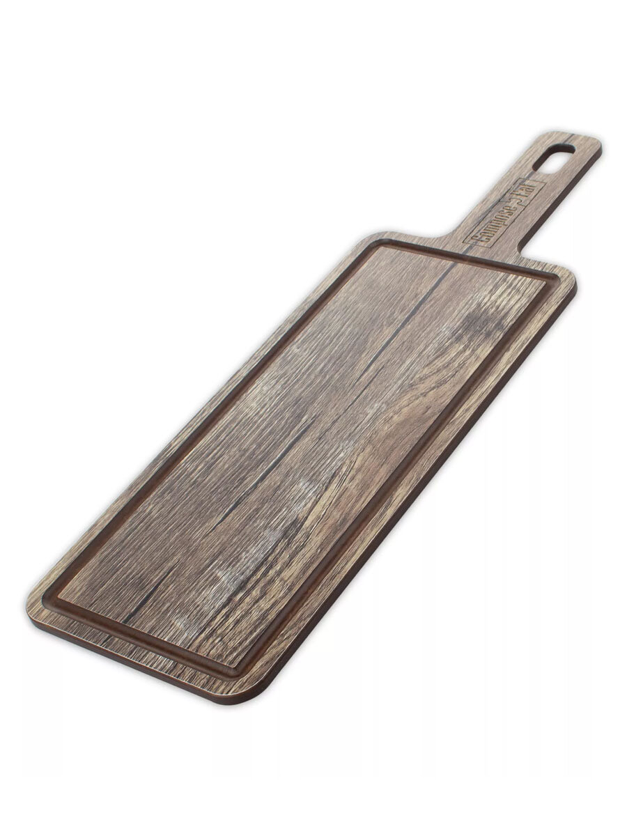 Доска для сервировки с желобом ComposeEat 36х12см, дуб мореный