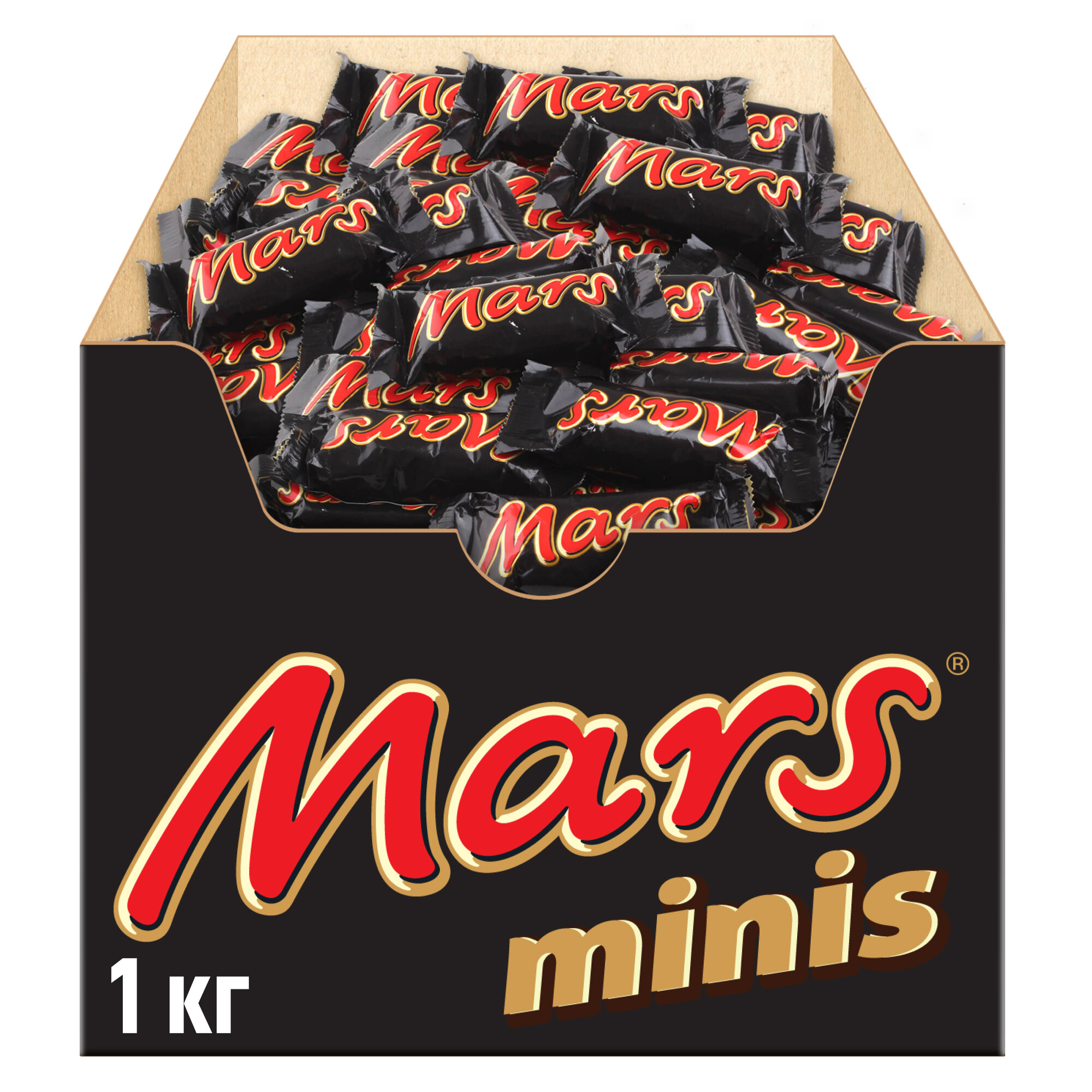 Шоколадные конфеты Mars minis с карамелью и нугой, 1 кг