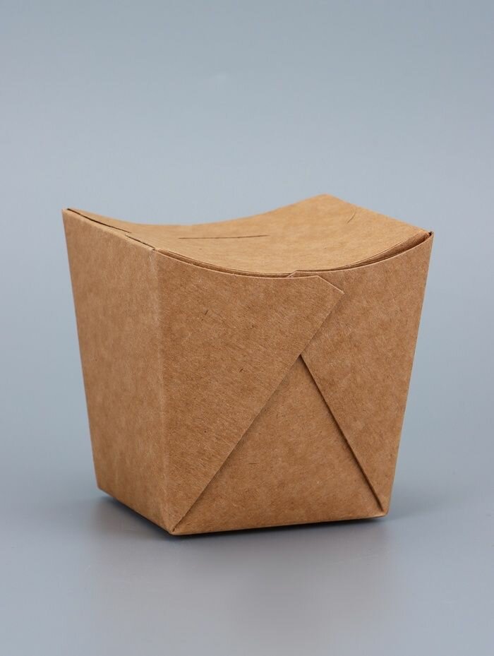 Набор контейнеров одноразовых, 20 штук коробка пищевая, крафтовая для лапши вок, 7.5х6.6х9.3 см