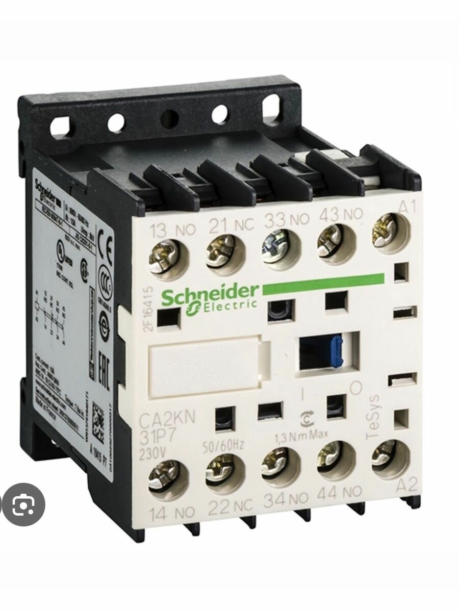 Schneider Electric CA2KN31P7, Контактор: 4-полюсный; NC + NO x3 230ВAC 10А;