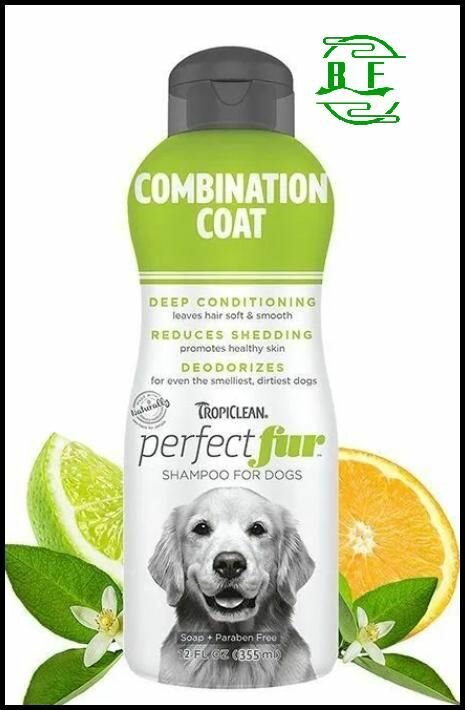 TropiClean Perfect Coat Шампунь для собак против линьки и глубокого кондиционирования, 355 мл-BF -hj