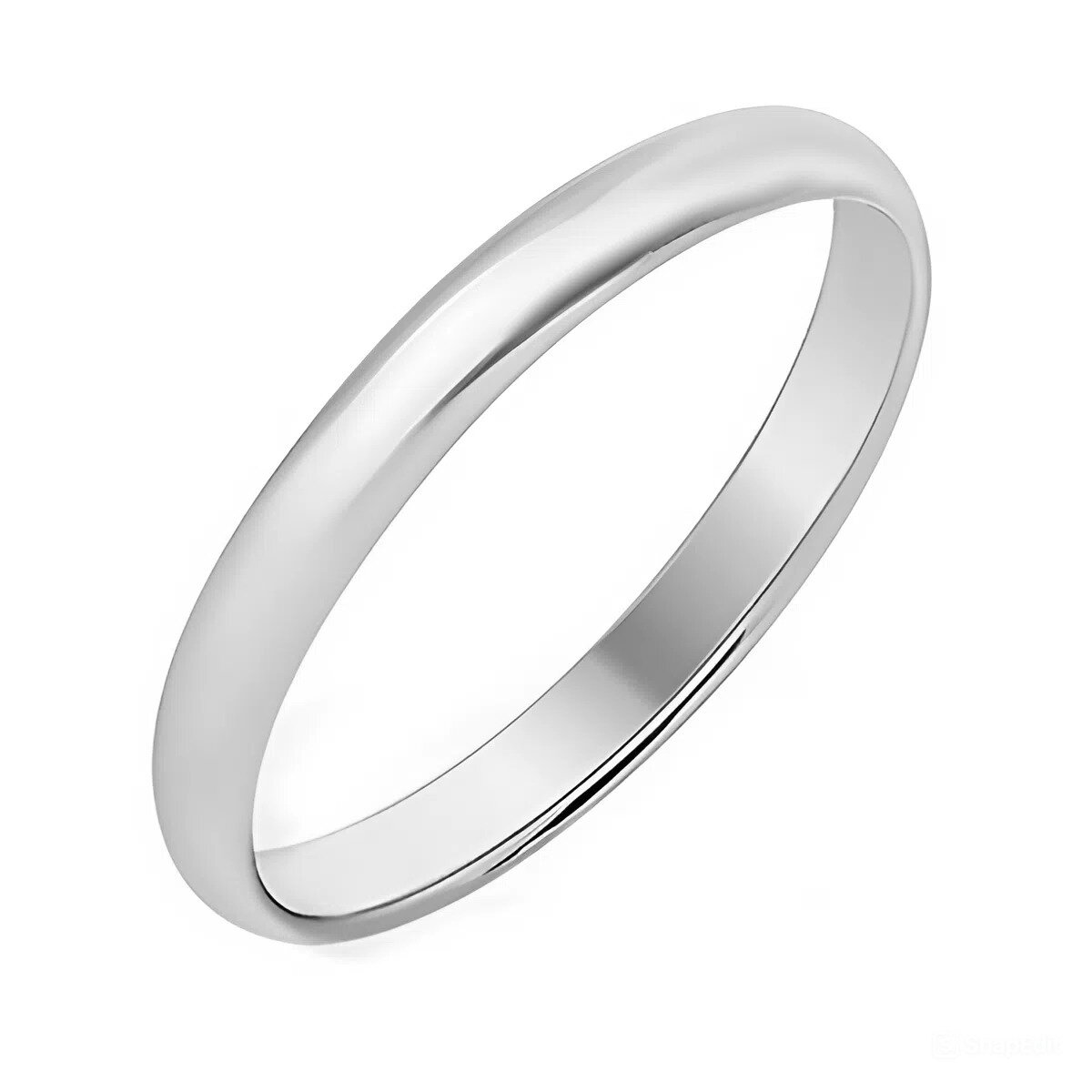 Кольцо обручальное, серебро, 925 проба, родирование