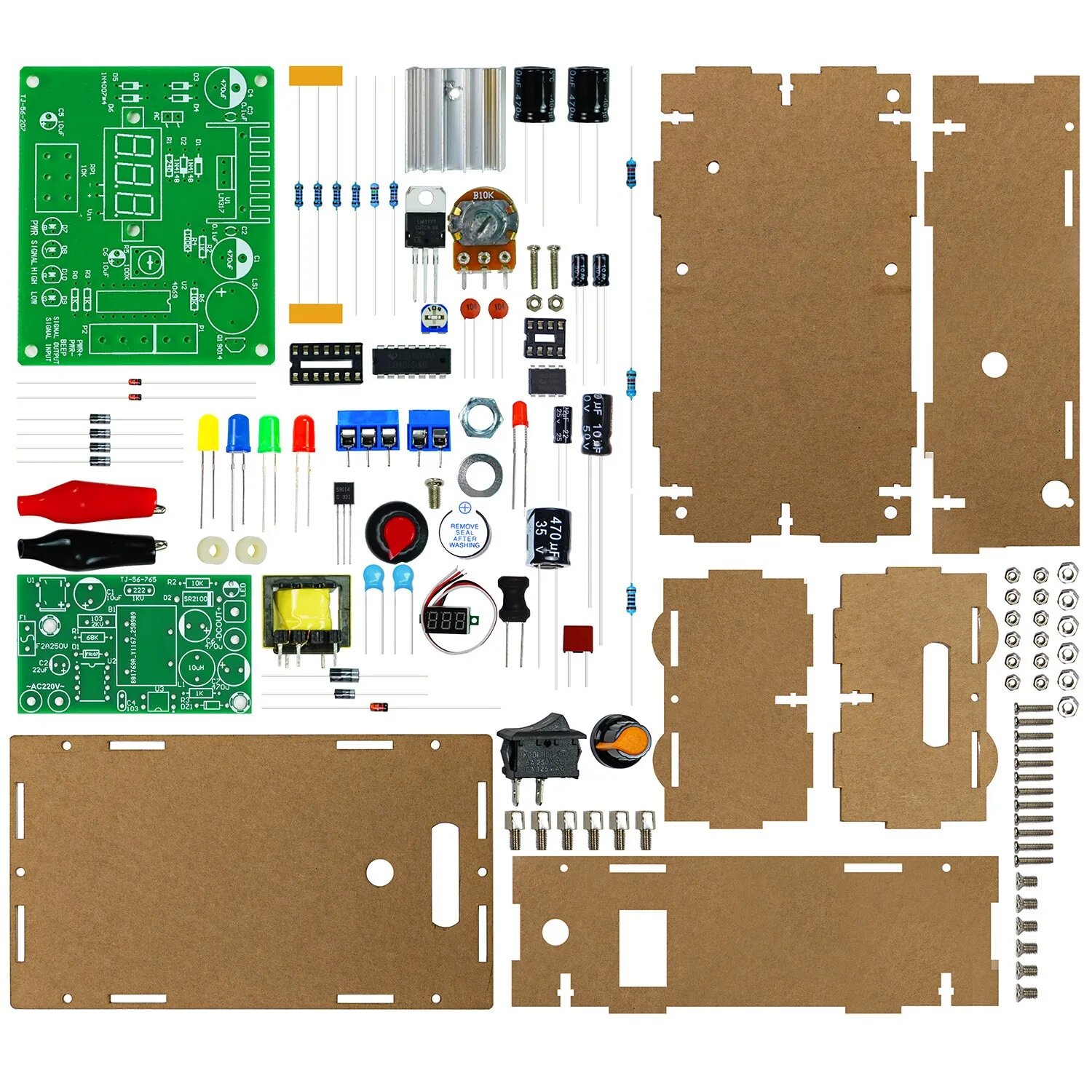 Комплект регулируемого источника питания LM317 Kit with shell