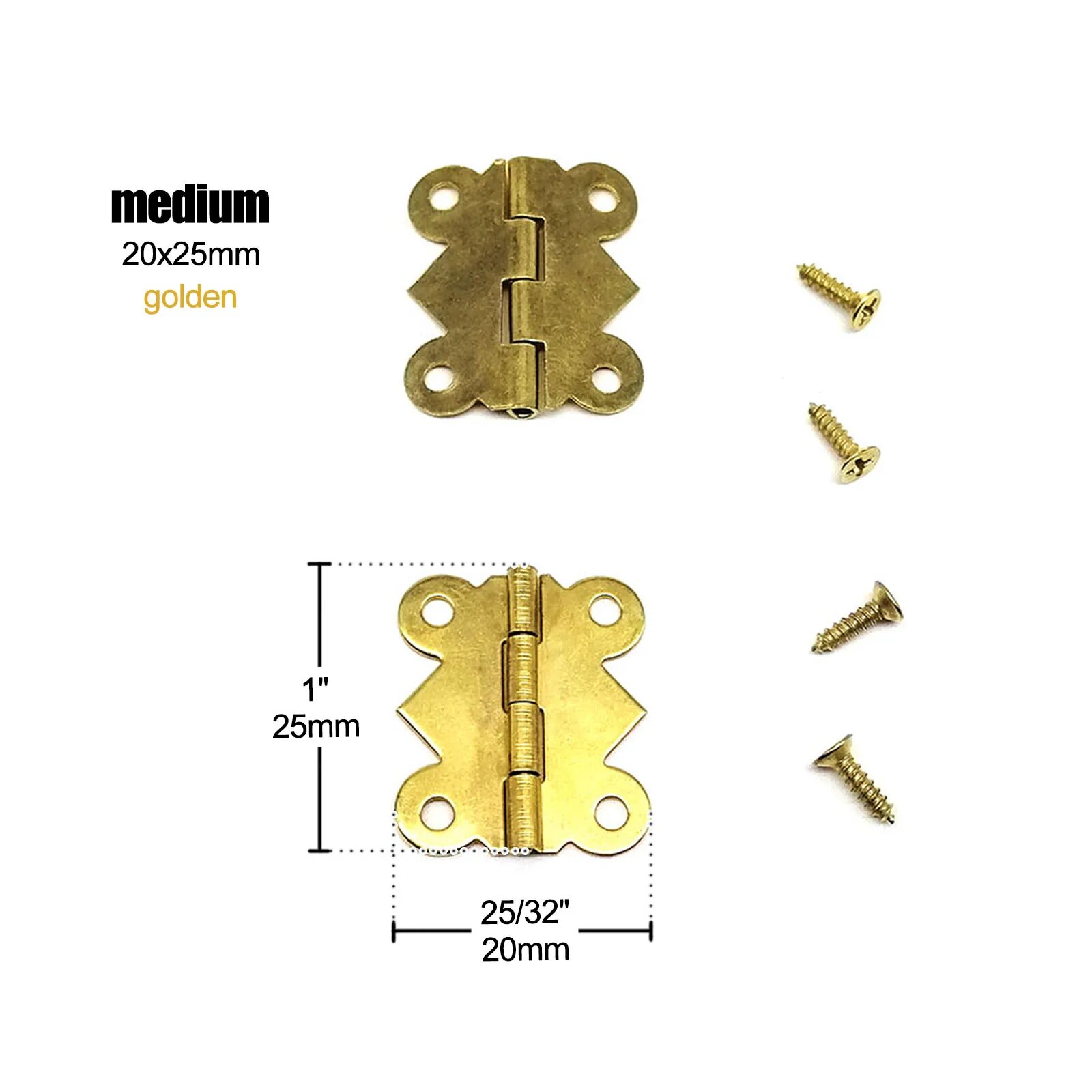 Мебельные петли HZYUEGOU 12 шт. golden M 20x25mm