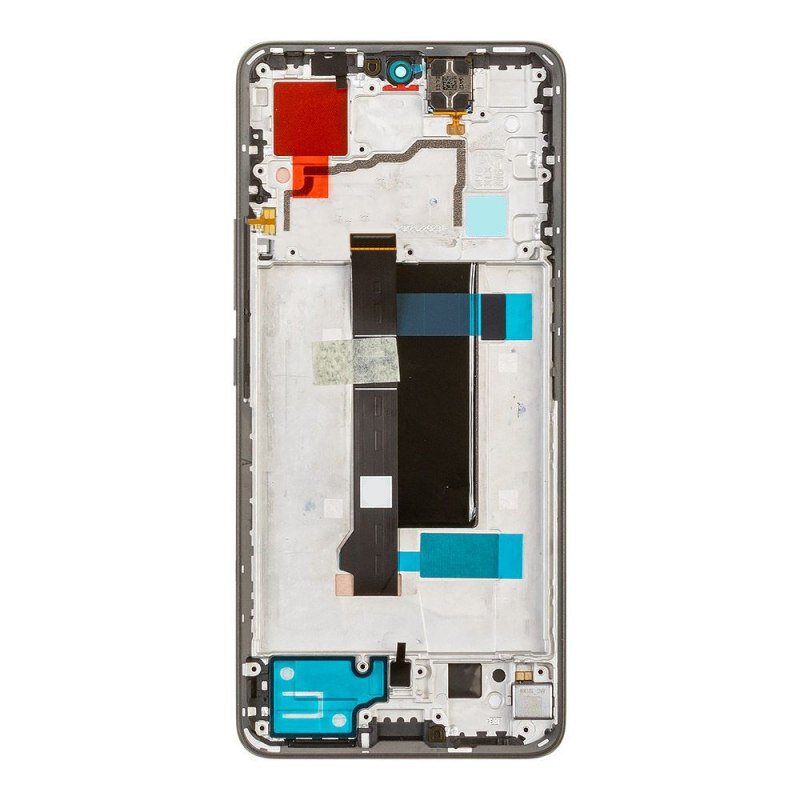 Дисплей (экран) в сборе с тачскрином для Xiaomi Redmi Note 13 Pro 5G (2024) (23122PCD1G), POCO X6 5G черный с рамкой / 1220x2712