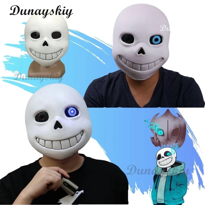 Косплей маска Undertale Sans, белая, P3 — фото 1
