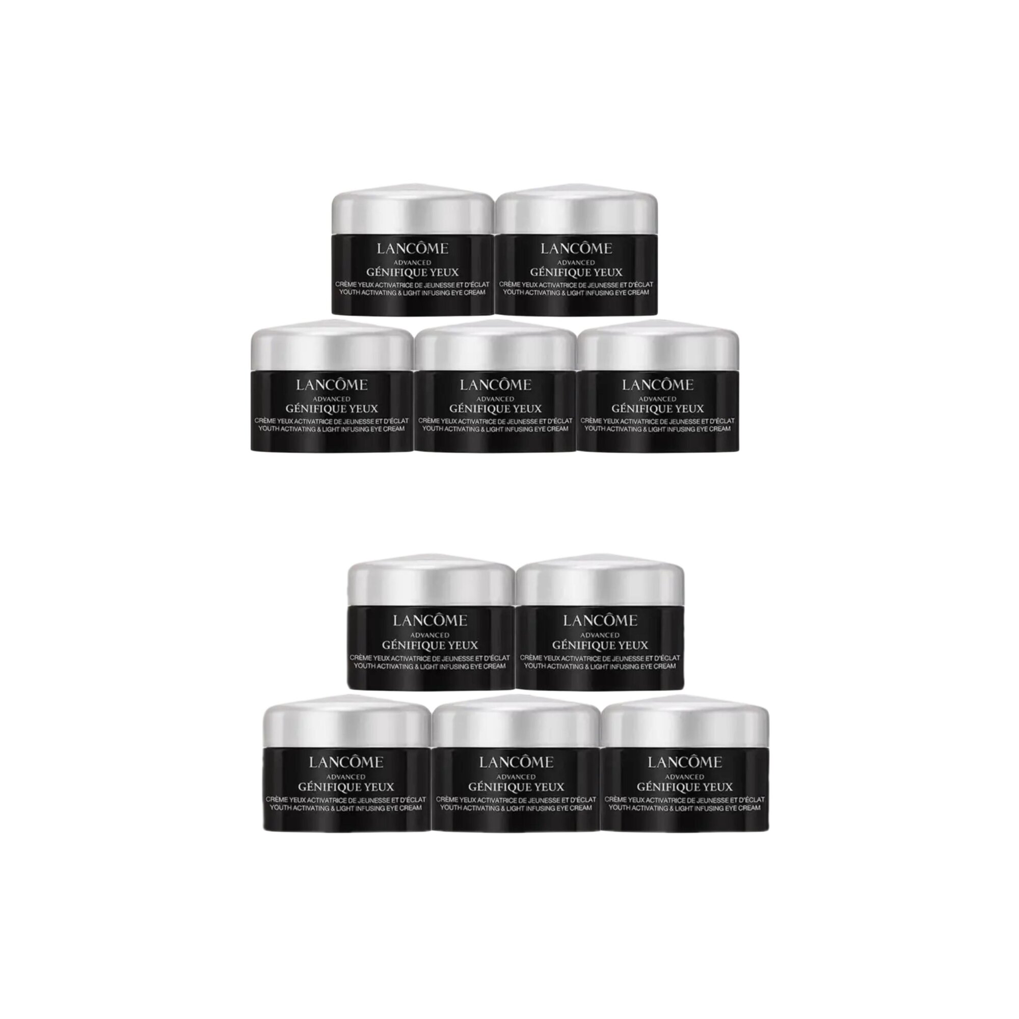 Осветляющий крем для глаз женский LANCOME 2 Black Bottle, набор пробников 5ml*10, от темных кругов и морщин