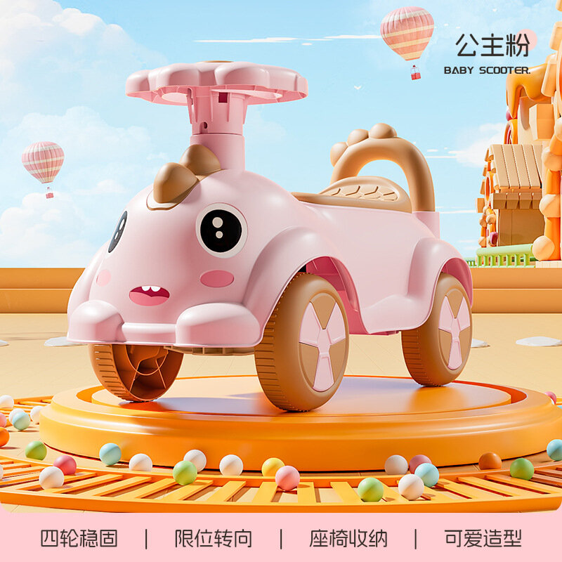 Детская машинка-каталка для детей 1-3 лет, четырехколесный балансировочный велосипед для малышей, машинка-слайдер, балансировочная машинка, подарок для годовалого ребенка, детская машинка-слайдер.