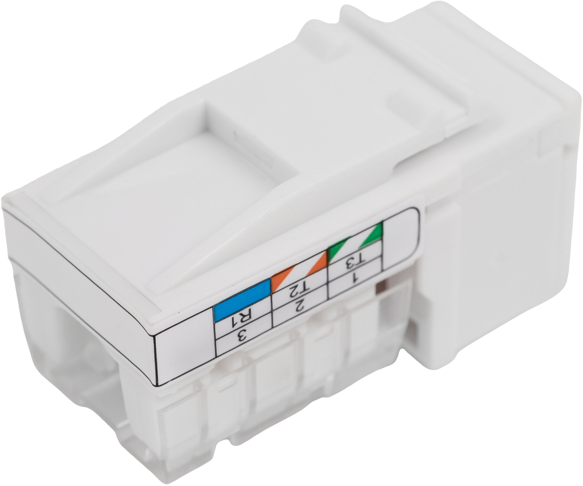Механизм розетки телефонной RJ-12 6 контактов белый Gigant 855600-1GI