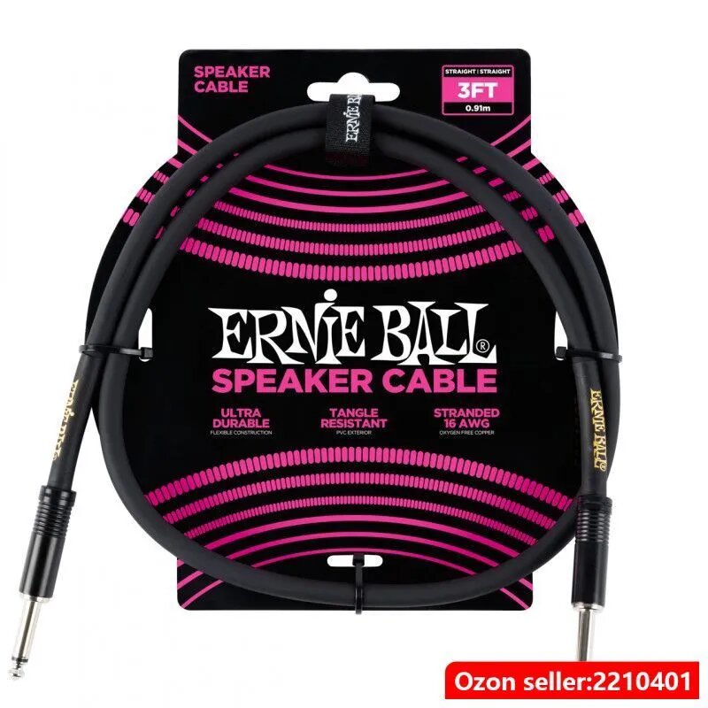 Аудиокабель Ernie Ball 6071 Speaker Cable 3ft (0.91м) Черный для акустики