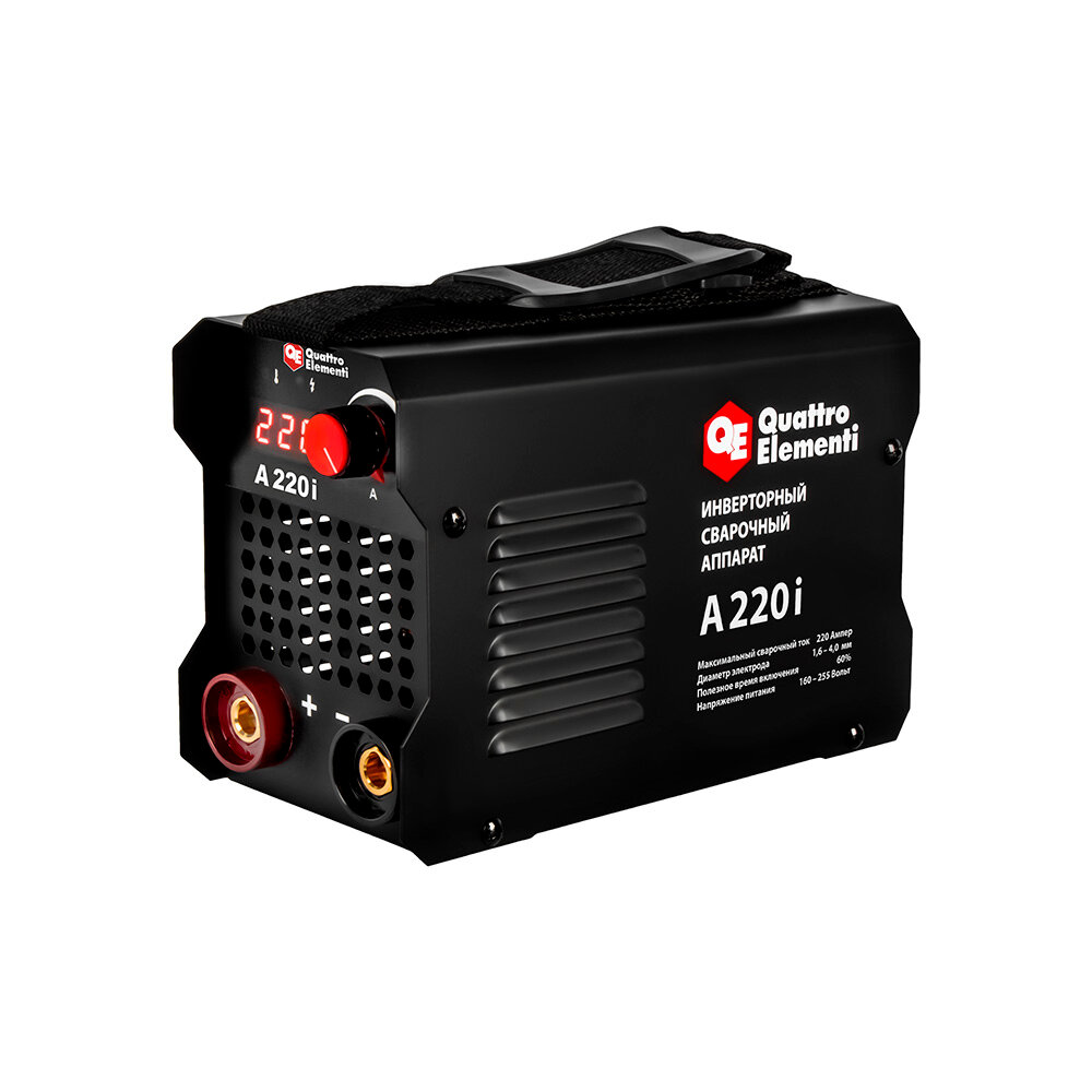Аппарат электродной сварки QUATTRO ELEMENTI A 220i 220 А электроды до 4.0 мм дисплей 922-609 шт