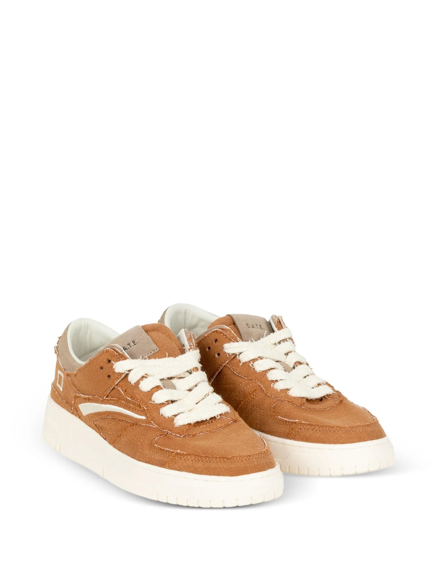 Кроссовки D.A.T.E. Fringed leather sneakers, размер 44, коричневый/серый/оранжевый — фото 1