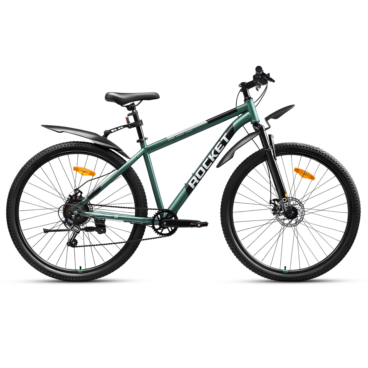 Велосипед 29" Rocket Crater Pro 29, цвет зеленый, размер 17,5", рост 160 – 175 см.