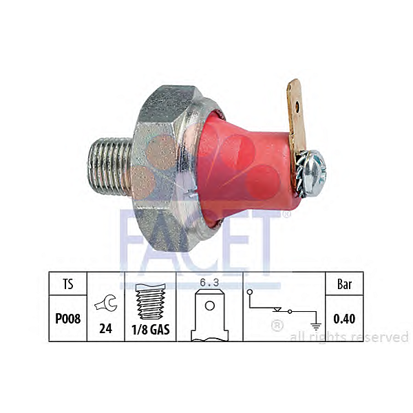 FACET 7.0094 (1258A003 / 1258A005 / 9475031000) датчик давления масла\ Mitsubishi (Мицубиси) galant / Lancer (Лансер)