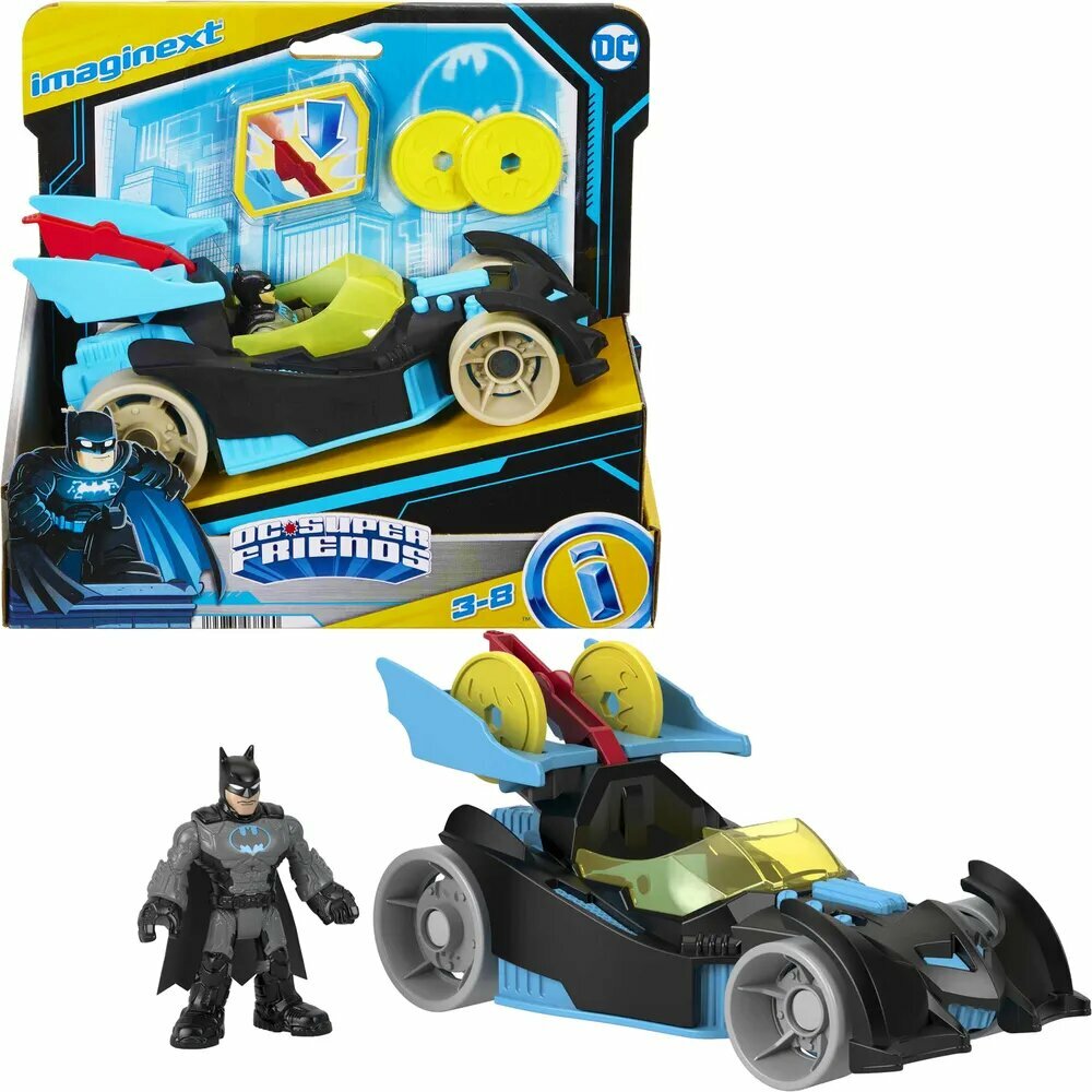 Imaginext DC Super Friends Bat-Tech Гонщик на Бэтмобиле