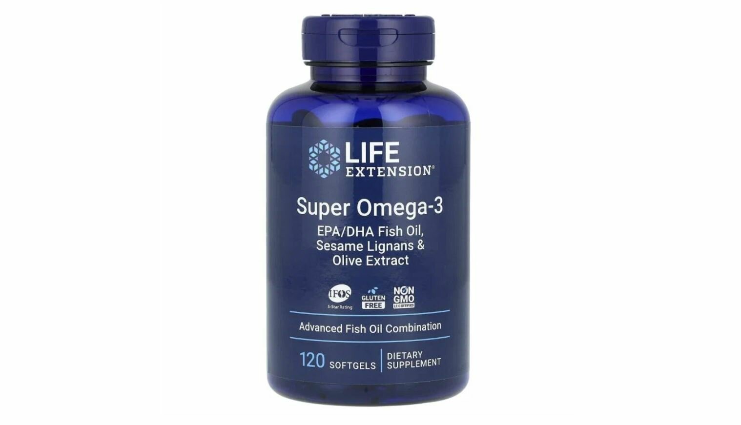 Life Extension, Omega Foundations, Супер Омега-3, 120 желатиновых капсул