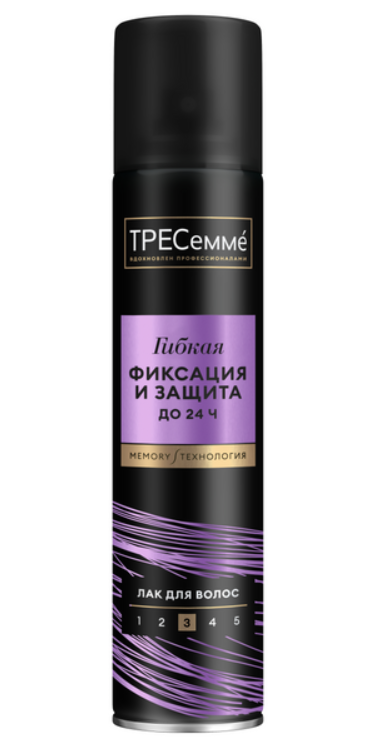 Тресемме Лак для укладки волос, Гибкая фиксация и защита от повреждений, 250мл