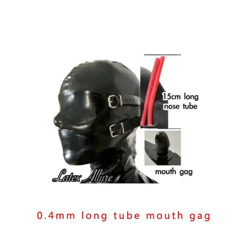 Латексный комбинезон, сексуальные фетиш-капюшоны, 100% натуральный латекс, с Черный, L, Style 10