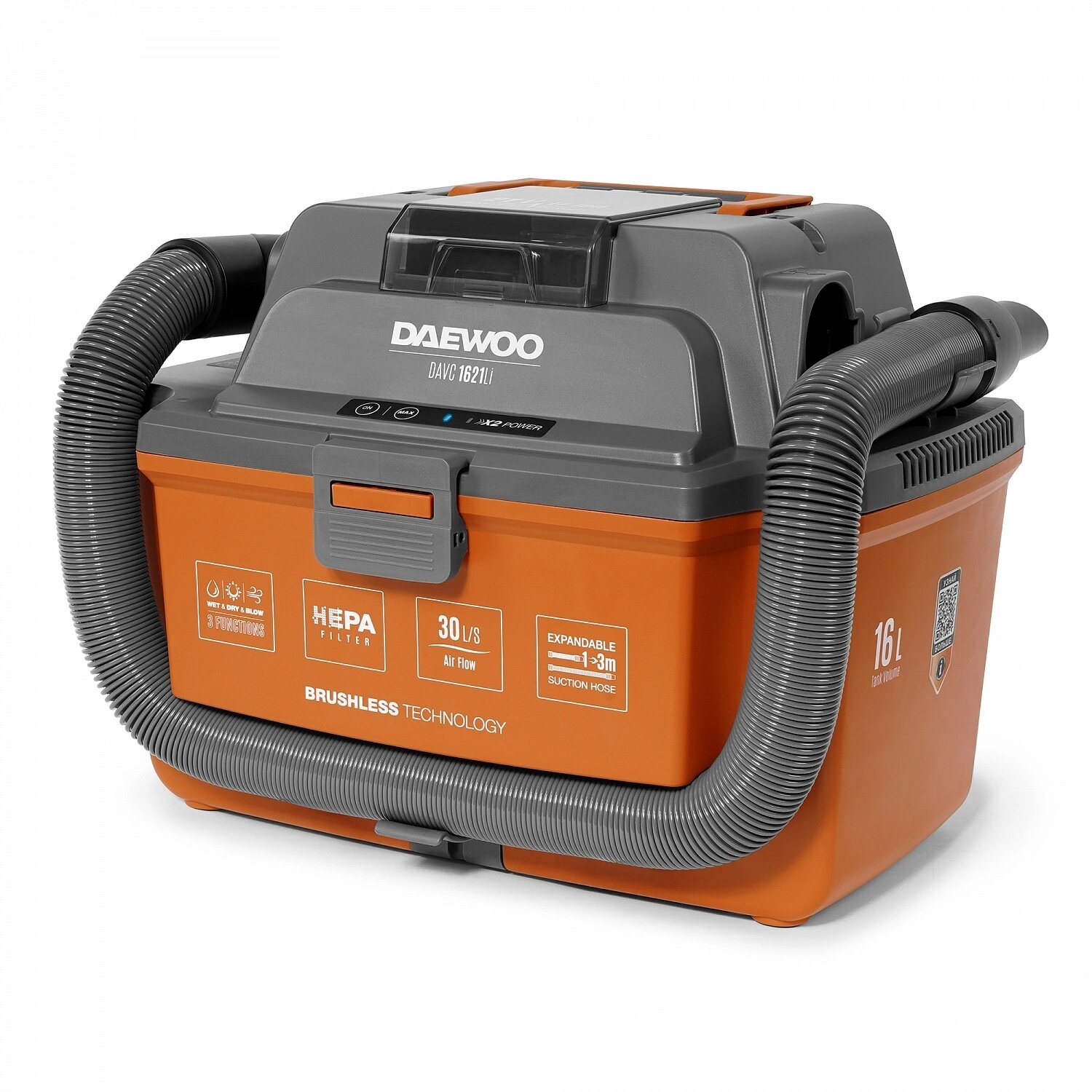 Строительный пылесос DAEWOO DAVC 1621Li SET 200Вт сухая/сбор
