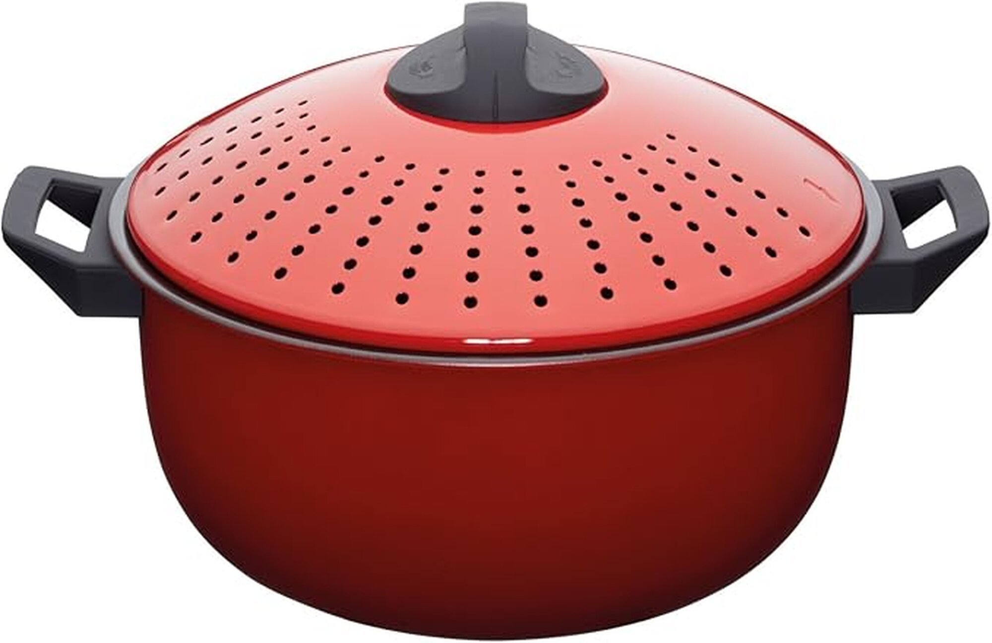 Кастрюля KitchenCraft World of Flavors для пасты, 4 л, цвет красный