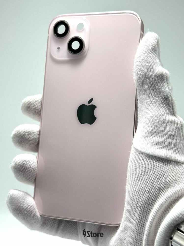 Корпус для Iphone 13 Розовый OR в сборе / Крышка Айфон 13 Розовый в сборе с рамкой