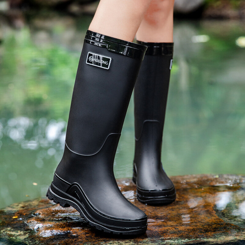 Новые модные резиновые туфли для женщин на очень высоком каблуке, подходят для походов по тропическому лесу и ходьбы по воде, водонепроницаемые и увеличивают рост, резиновые туфли/галифе. Размер обуви. EU:39