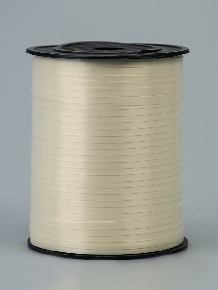 Лента для декора, подарков и шаров, шампань, 0.5 см × 500 ярдов