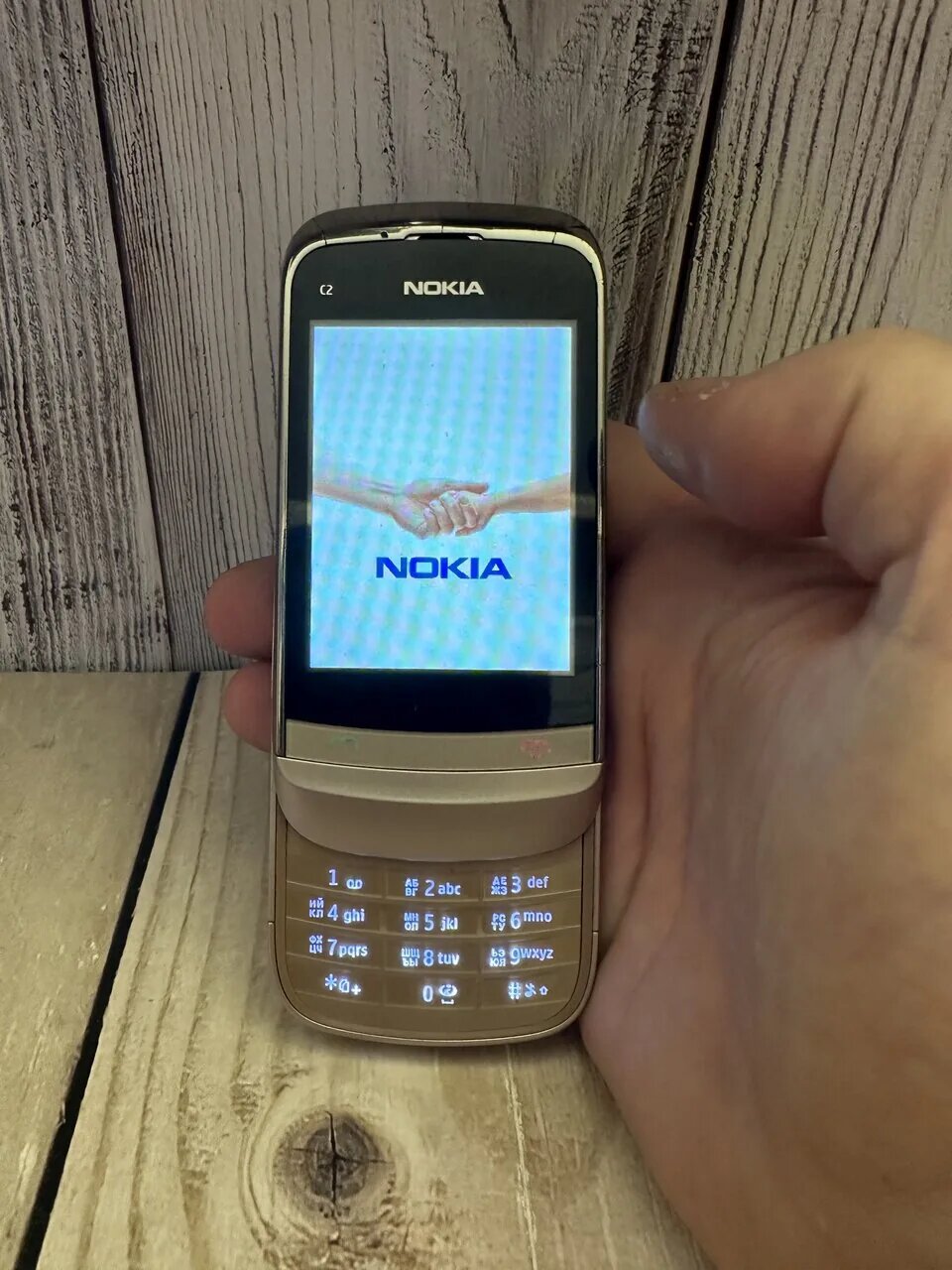 Телефон Nokia C2 слайдер винтажный Розовое золото