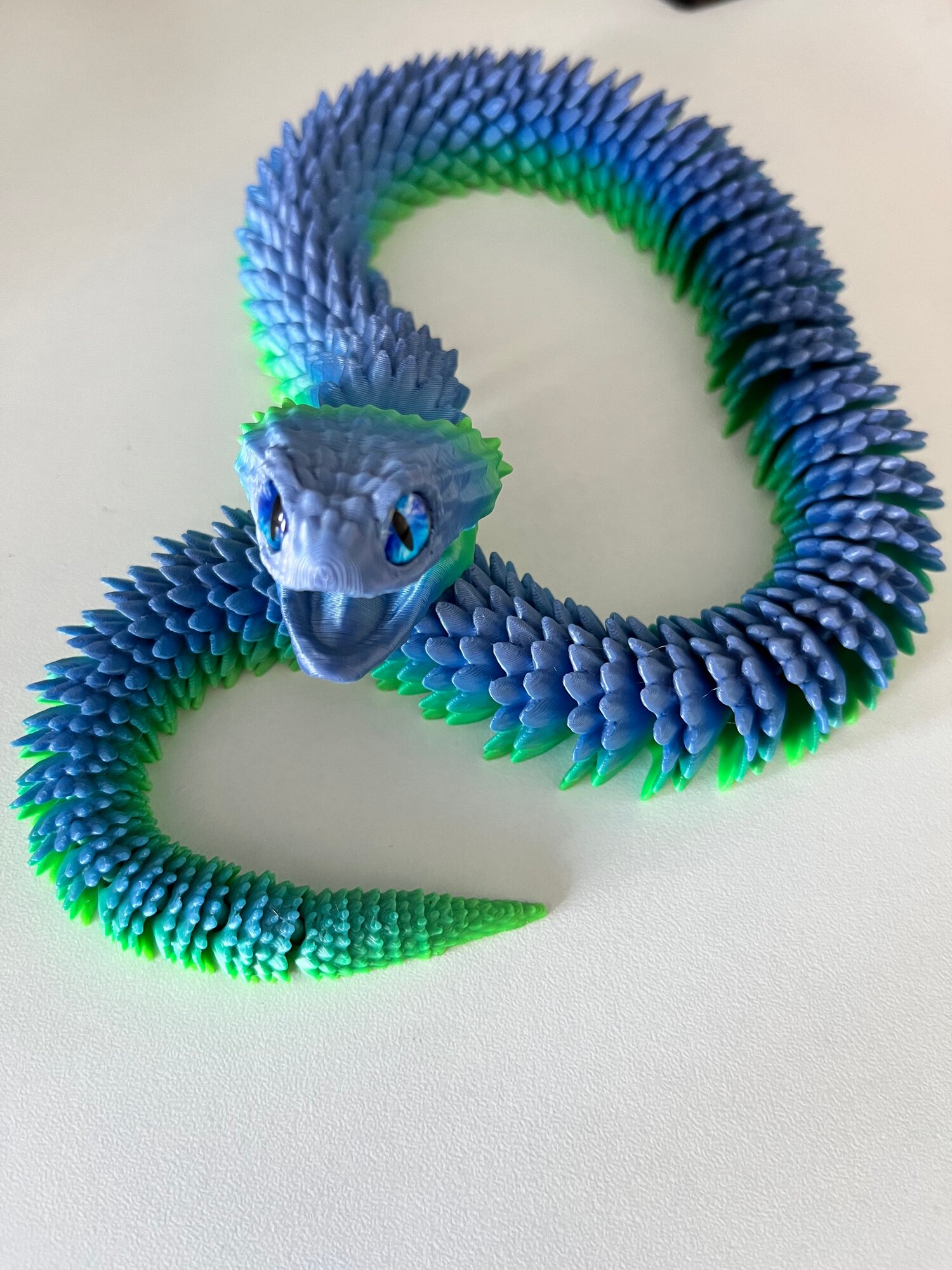 Антистресс,3D-печать Змея, подвижная игрушка-змея на 360 , Длина тела гадюки 50см