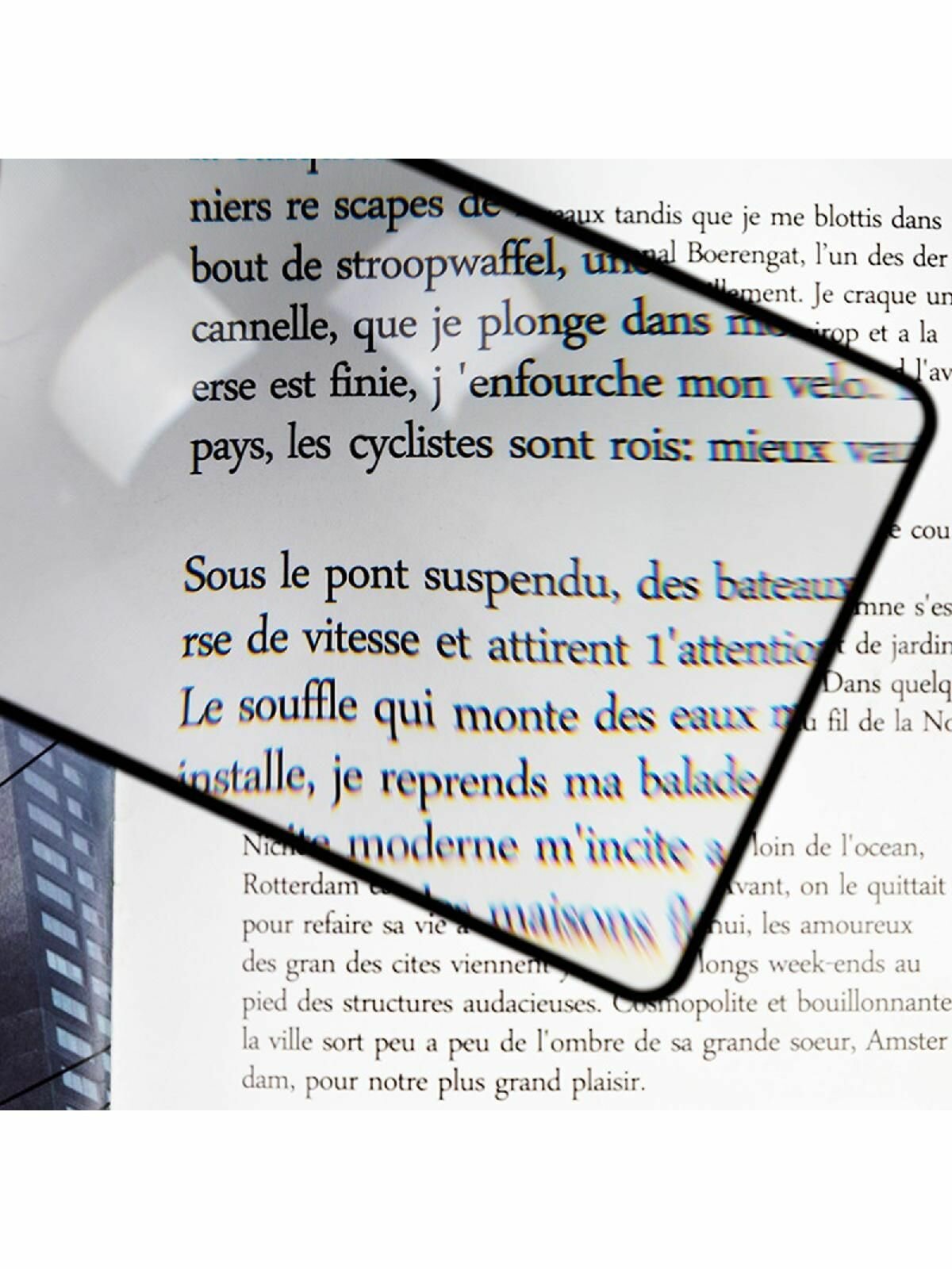 Лупа карманная гибкая, увеличительное стекло Френеля в форме кредитки (для чтения)