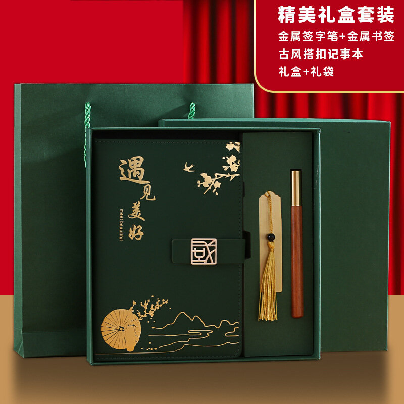 Утолщенный блокнот А5 с застежкой, набор для студенческого дневника, рабочий блокнот, винтажный ретро-блокнот для ношения с собой.